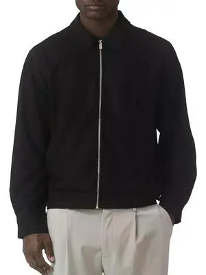 MAUVAIS Savile Pinstripe-pattern Zip-up Jacket - Black