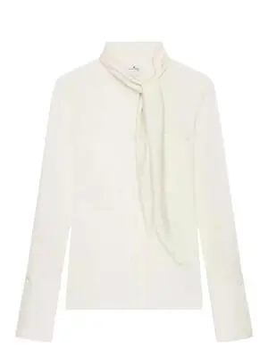 COURREGES Scarf-collar Shirt - Neutrals