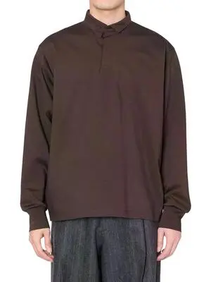 Kolor Long-sleeve Polo Shirt - Brown