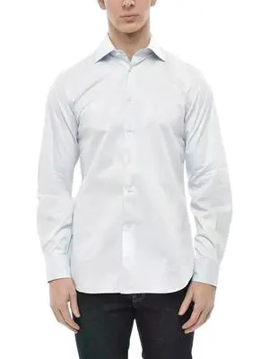 Corneliani French-collar Long-sleeve Shirt - Blue