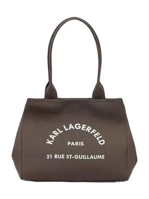 Karl Lagerfeld Magnets Logo-print Canvas Tote Bag - Brown