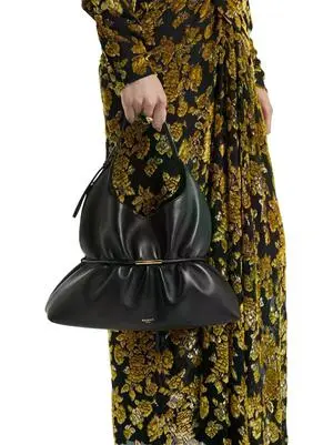 Balmain Sphynx Medium Bag In Smooth Leather - Black