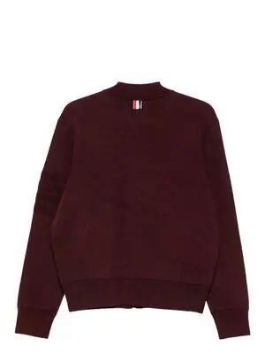 Thom Browne 4-bar Zip-up Cardigan - Red