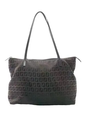 Fendi 2000-2010 Small Zucchino Canvas Tote Bag - Brown