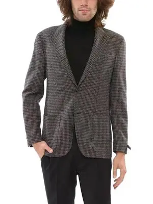 Corneliani Nino Danieli Checked Virgin Wool Blazer - Grey