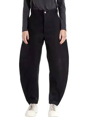 TUKI Type Button-fastening Trousers - Black