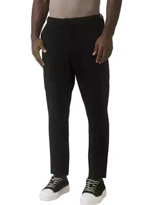 MAUVAIS Savile Pinstripe-pattern Side-adjuster Trousers - Black