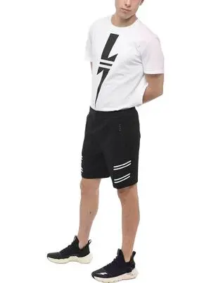 Neil Barrett Varsity Stripe-detail Shorts - Black