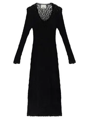 Isabel Marant Étoile Belsane Lace-knit Midi Dress - Black
