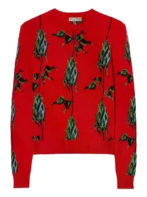Emilio Pucci Floral Woollen Jumper - Red