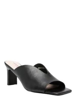 SERGIO MORETTI FIRENZE V-neck Square-toe Sandals - Black