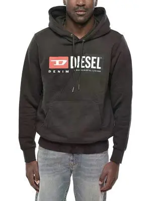 DIESEL® Logo-print Hoodie - Black