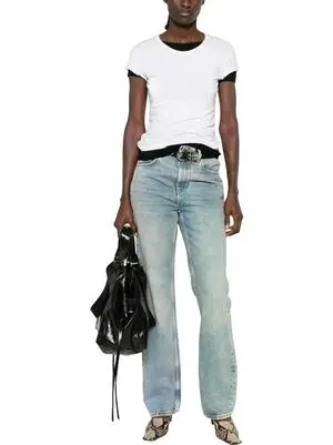 GOLDEN GOOSE Norma Zip-up Straight-leg Jeans - Blue