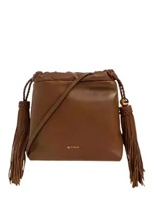 Etro Small Kalispera Tassel-detail Bucket Bag - Brown