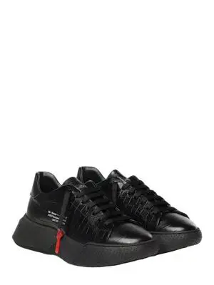 GIULIANO GALIANO Nemesis 2 Crocodile-effect Sneakers - Black