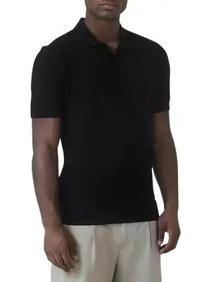 MAUVAIS Knitted Short-sleeve T-shirt - Black