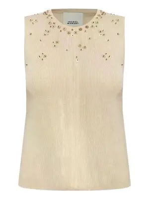 Isabel Marant Étoile Apoline Sequin-embellished Top - Neutrals