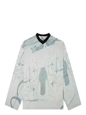 JUNGLES JUNGLES Outta Time Mesh Jersey T-shirt - Blue