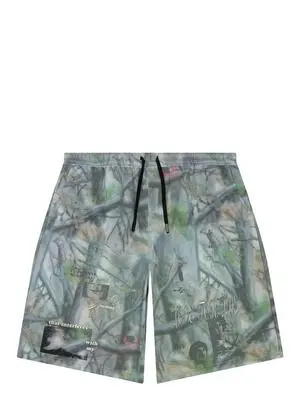 JUNGLES JUNGLES Graphic-print Camouflage Shorts - Grey