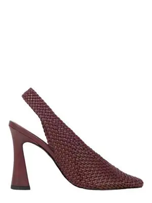 Etro Woven Slingback Pumps - Red