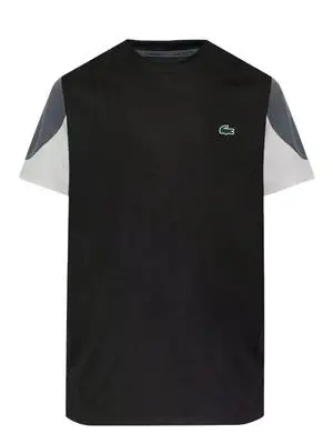 Lacoste Logo-patch Panelled T-shirt - Black