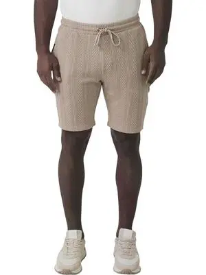 MAUVAIS Tanami Cable-knit Drawstring Shorts - Neutrals