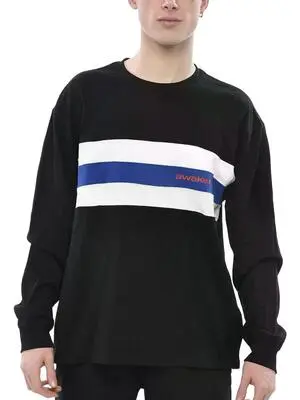 AWAKE NY Stripe-detail Long-sleeve T-shirt - Black