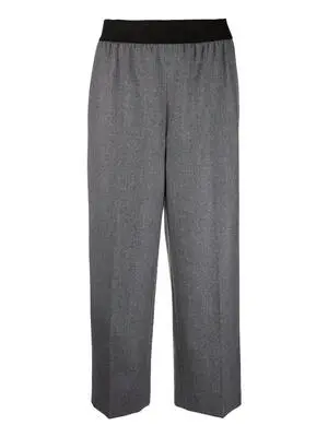 Stella McCartney Cropped Flannel Trousers - Grey