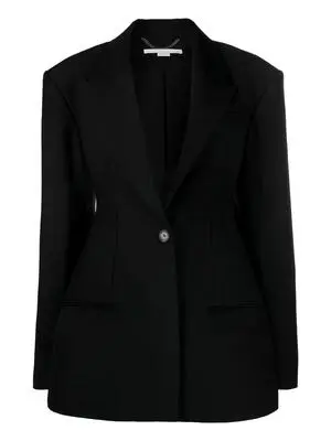 Stella McCartney Fitted-waist Single-breasted Blazer - Black