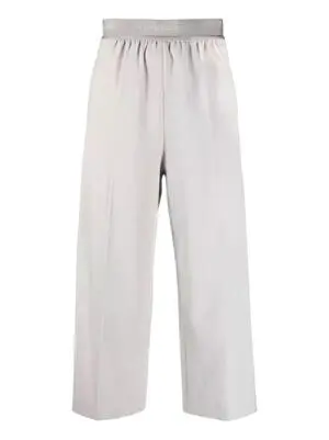 Stella McCartney Cropped Wide-leg Trousers - Grey
