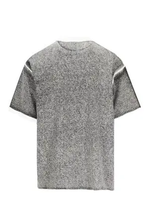 Balenciaga Logo-print Melange T-shirt - Grey