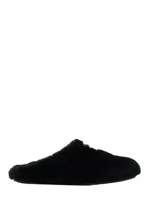 Givenchy Logo-plaque Shearling Slides - Black