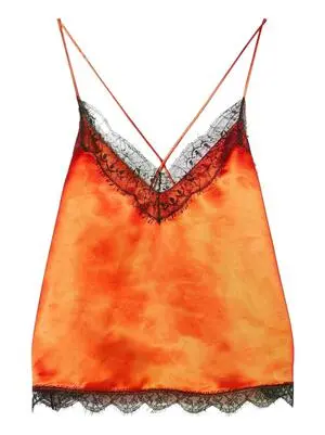 Emilio Pucci Lace-embroidered Camisole Top - Orange