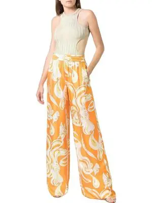 Emilio Pucci Cut-out Silk Bodysuit - Neutrals