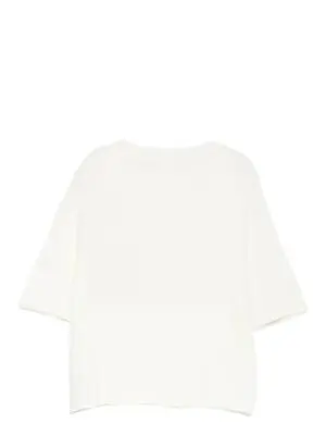 Closed Short-sleeve Sweater - Neutrals