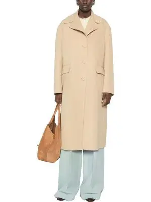 Ermanno Scervino Single-breasted Flap-pocket Coat - Neutrals
