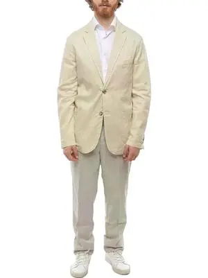 CRUNA Single-breasted Patch-pockets Blazer - Neutrals