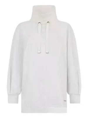 MOORER Drawstring High-neck Sweater - White