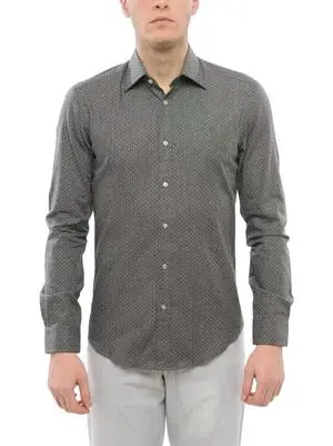 Brian Dales Polka-dot French-collar Shirt - Grey