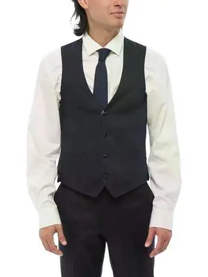 Corneliani Silk Four-button Waistcoat - Blue