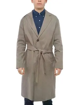 HEVO Cisternino Herringbone-pattern Trench Coat - Neutrals