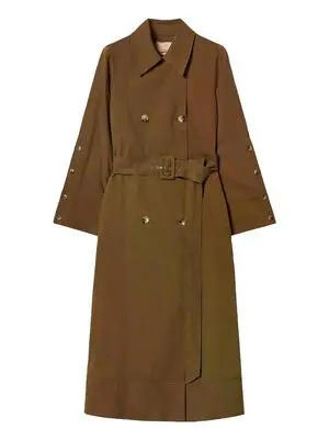 TWINSET Cotton-blend Gabardine Trench Coat - Brown