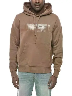 DIESEL® Logo-print Hoodie - Brown