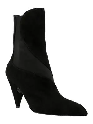SERGIO ROSSI Tensile Pointed-toe Cone-heel Ankle Boots - Black
