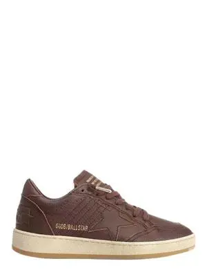 GOLDEN GOOSE Ball Star Leather Sneakers - Brown