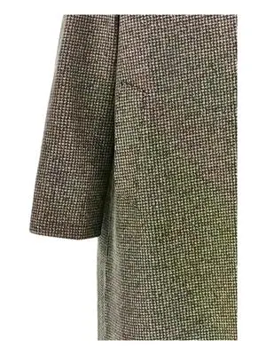 Harris Wharf London Houndstooth-pattern Single-breasted Coat - Brown