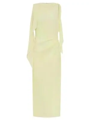 Anna Quan Elissa Draped Maxi Dress - Yellow