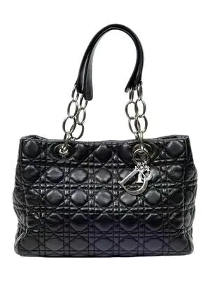 Dior Cannage Soft Tote Bag - Black