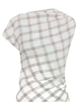 Anna Quan Charlie Checked Midi Dress - Neutrals