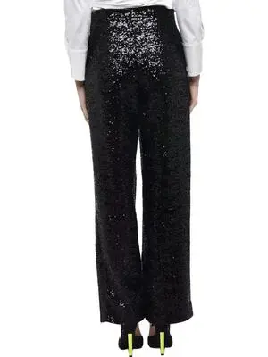 IN THE MOOD FOR LOVE In The Mood For Love Clyde Sequin-Embellished Trousers Black